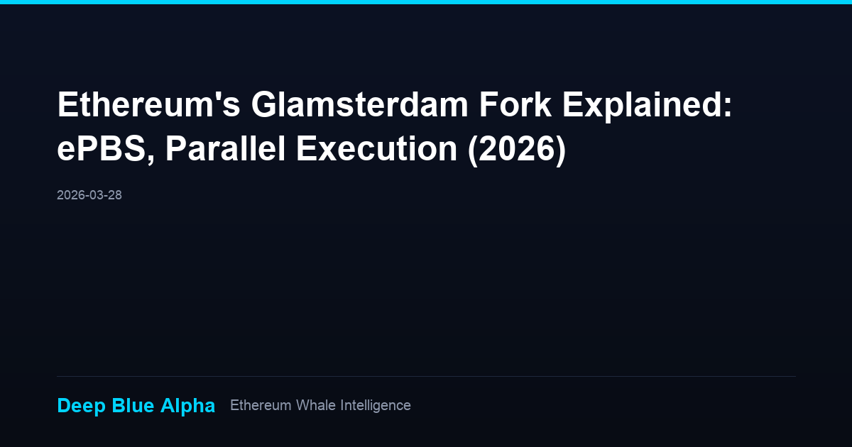 Ethereum Glamsterdam Fork Explained: ePBS, Gas Cuts + Timeline [2026 ...