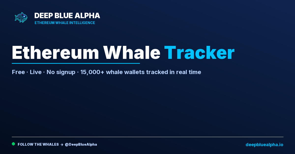 Ethereum Whale Tracker — Free, Live & No Signup — Ethereum Whale ...
