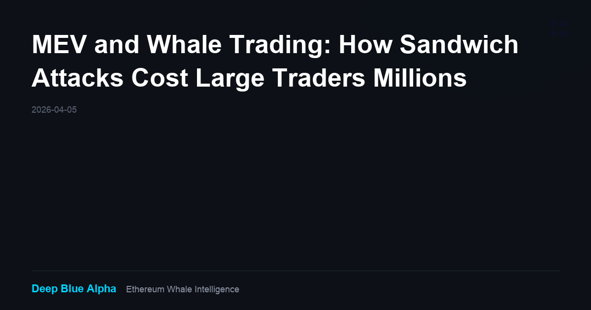 MEV and Whale Trading: How Sandwich Attacks Cost Large Traders Millions ...